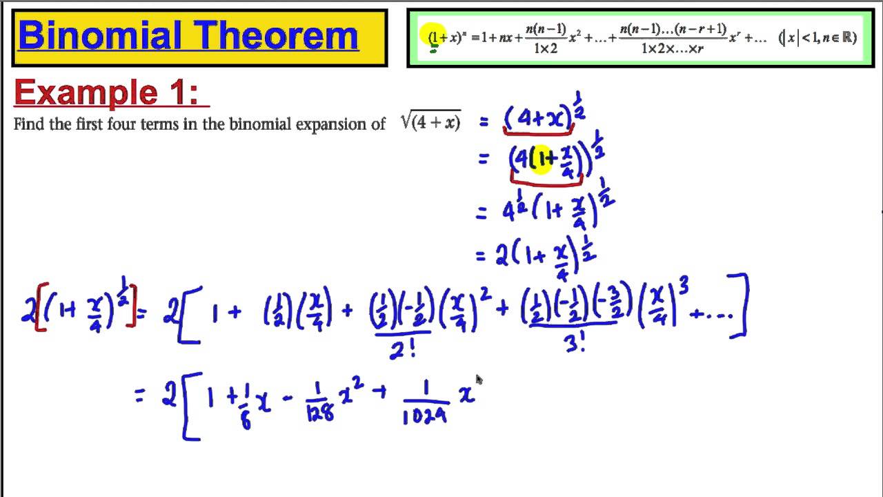 Core 4 Maths A Level Edexcel Binomial Theorem 3 YouTube