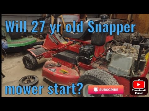 Trying to start old Snapper mower! - YouTube