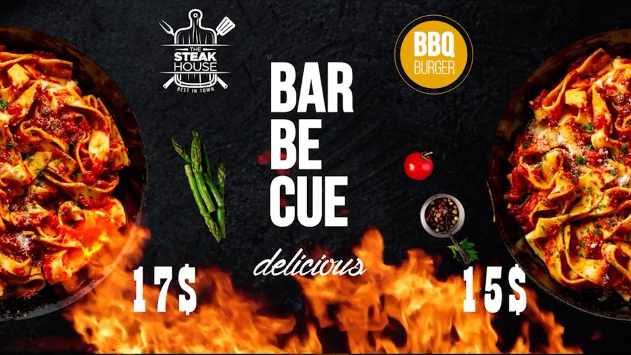 BBQ Restaurant Promo Video - After Effects Template - YouTube