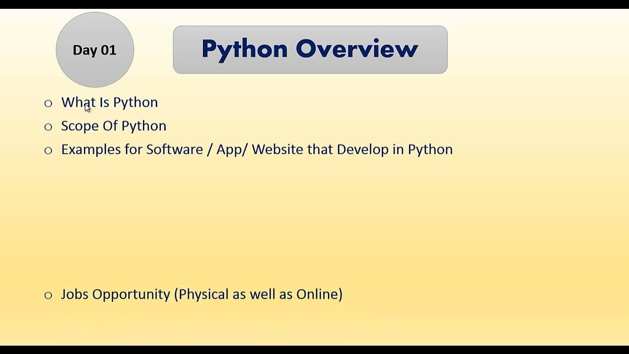 2023-99 Days Complete Python Programming Course (Day 01/99) - YouTube