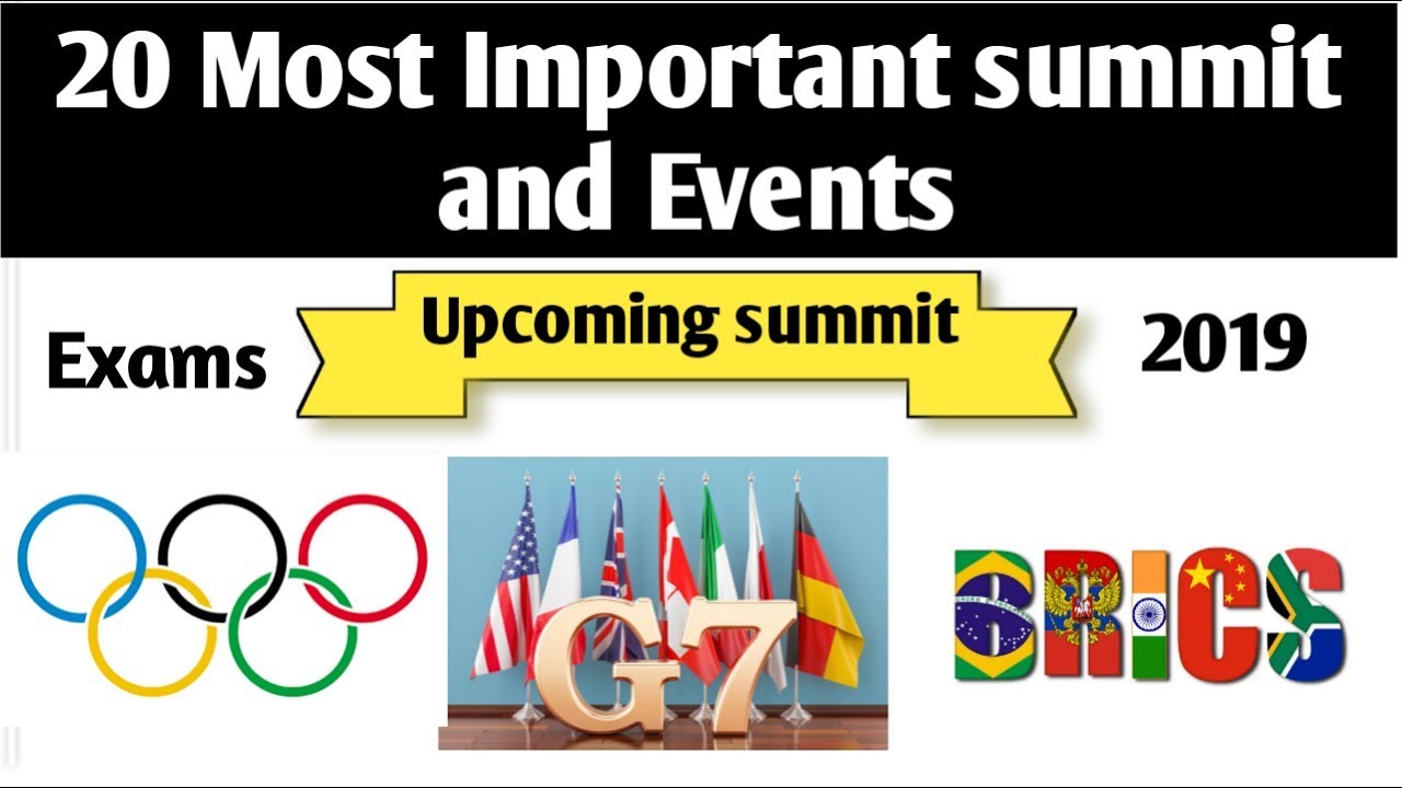 Top 20 upcoming summits and conference 2019. And Important sports events. - YouTube