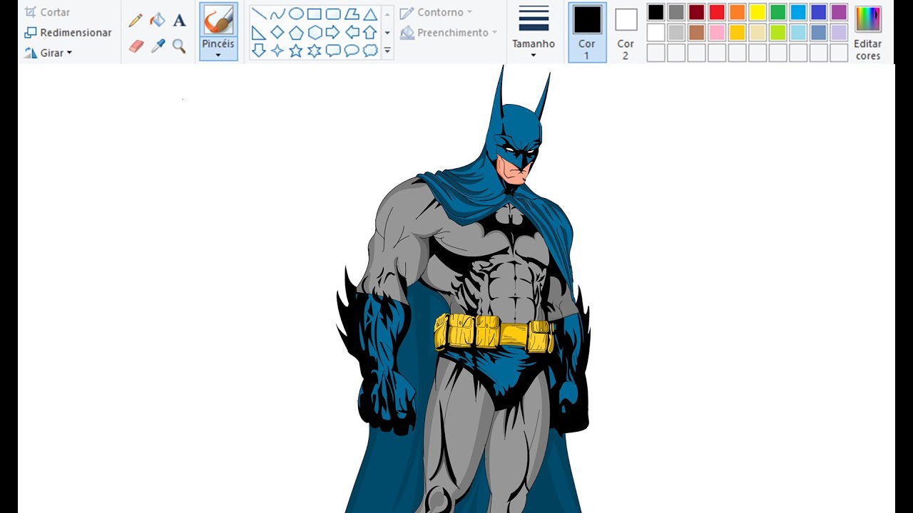 Drawing Anime on Paint - Batman Speedpaint - YouTube