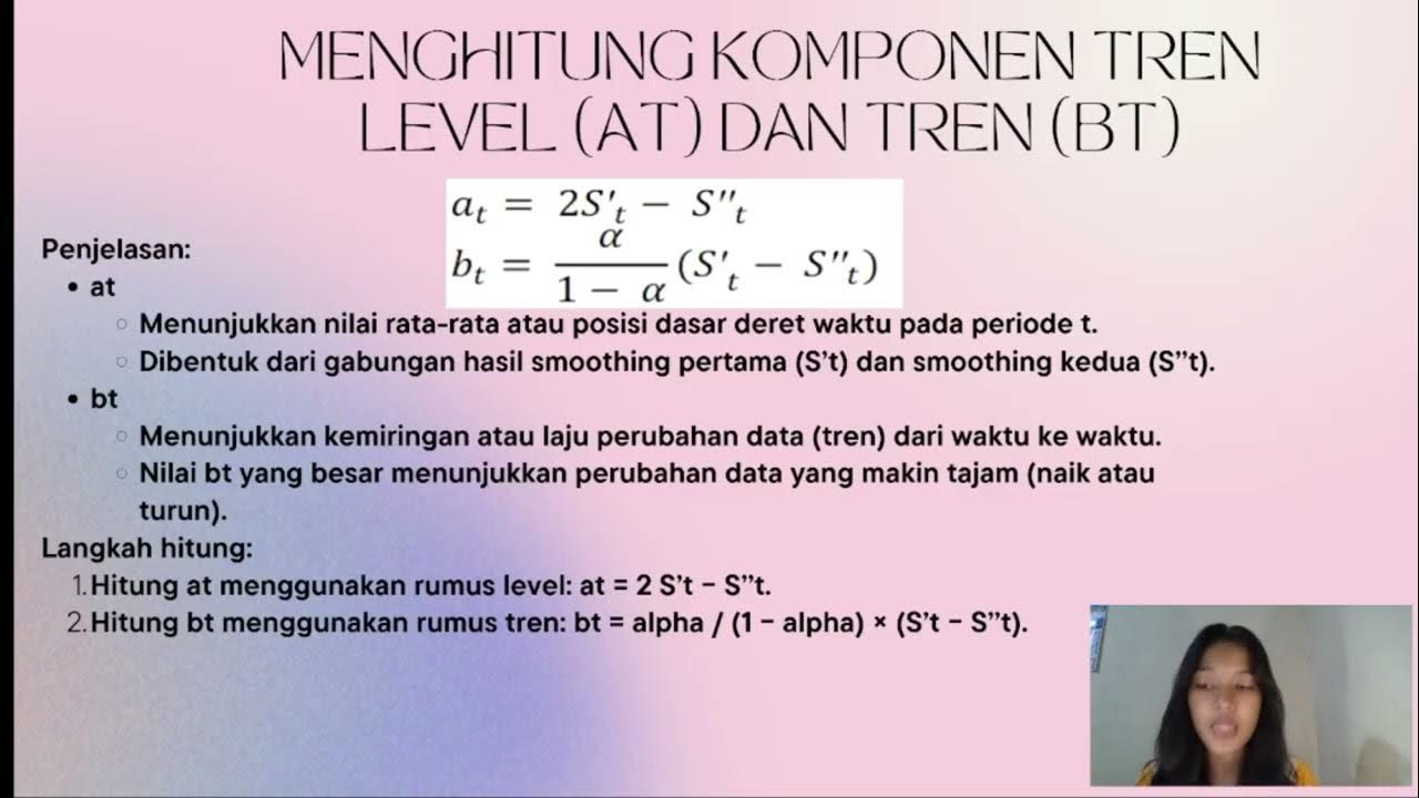 Single Smoothing dan Double Exponential Smoothing - YouTube