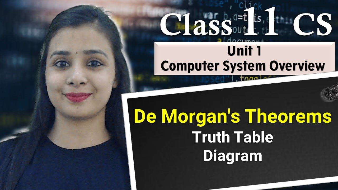 De Morgan's Theorems | Truth Table Diagram | Lovejeet Arora | Class 11 ...
