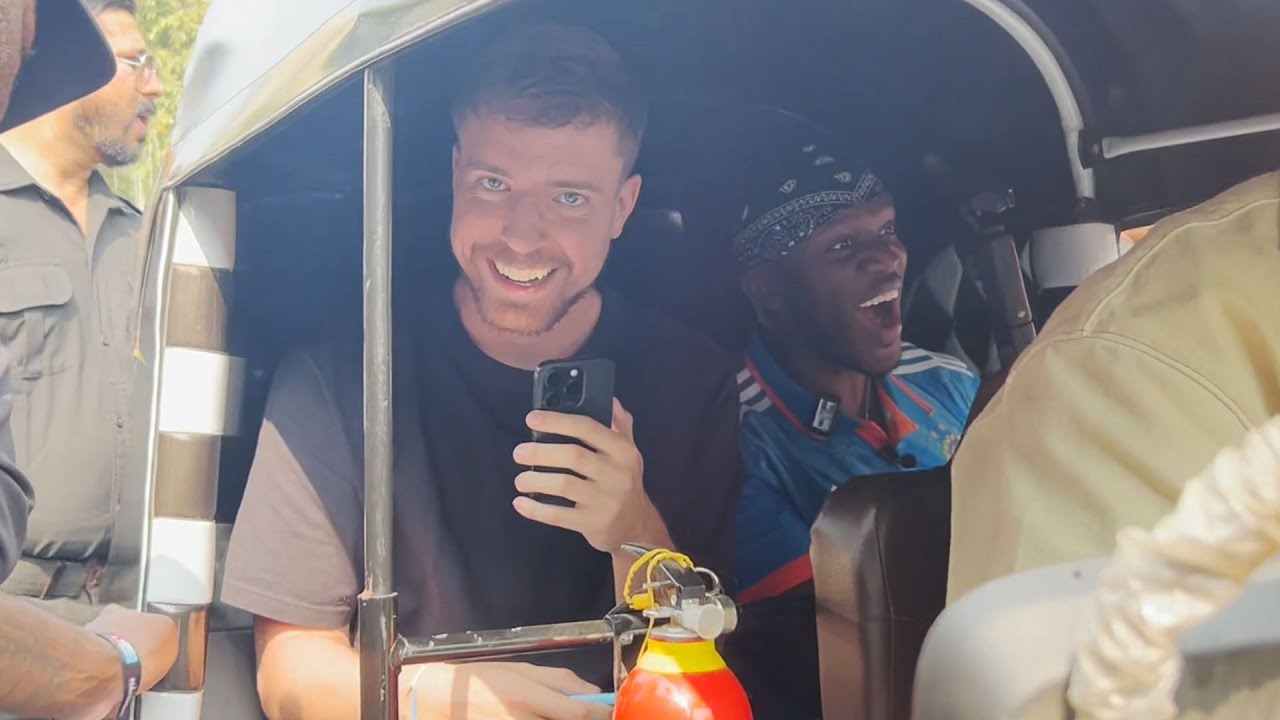 Mr Beast & KSI's Takes Auto Ride In Mumbai - YouTube