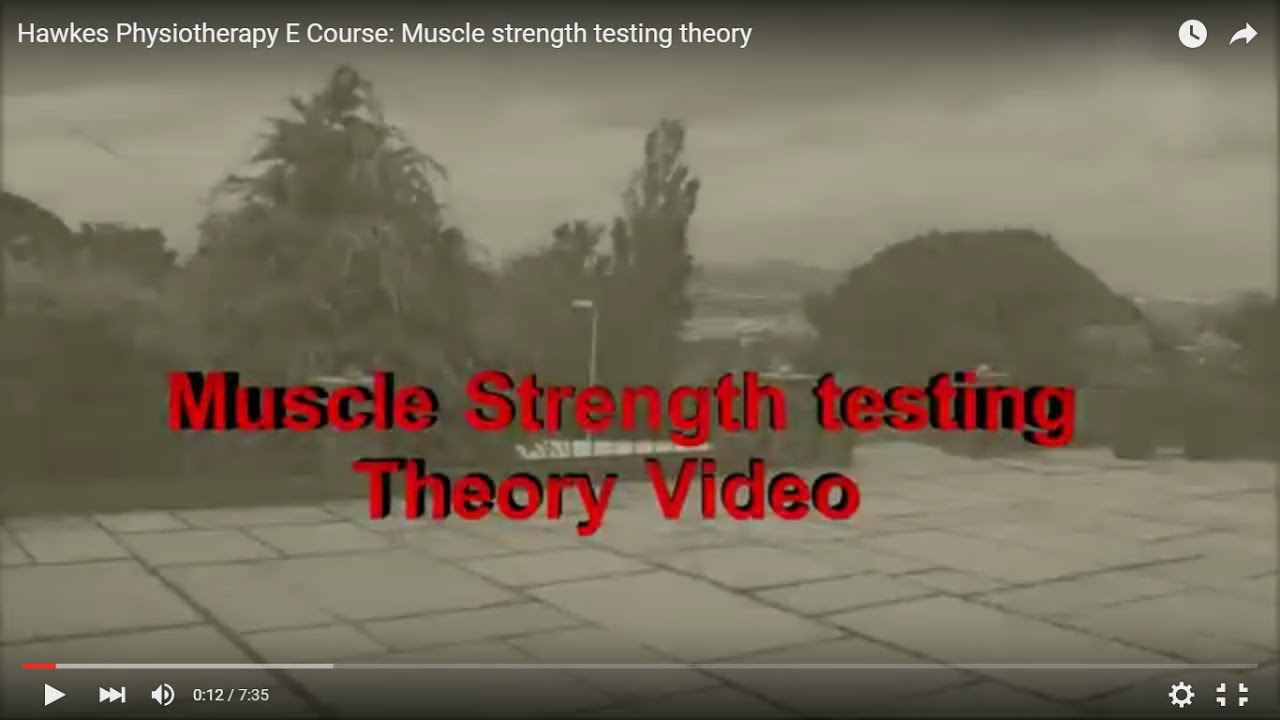 Hawkes Physiotherapy E Course: Muscle strength testing theory - YouTube