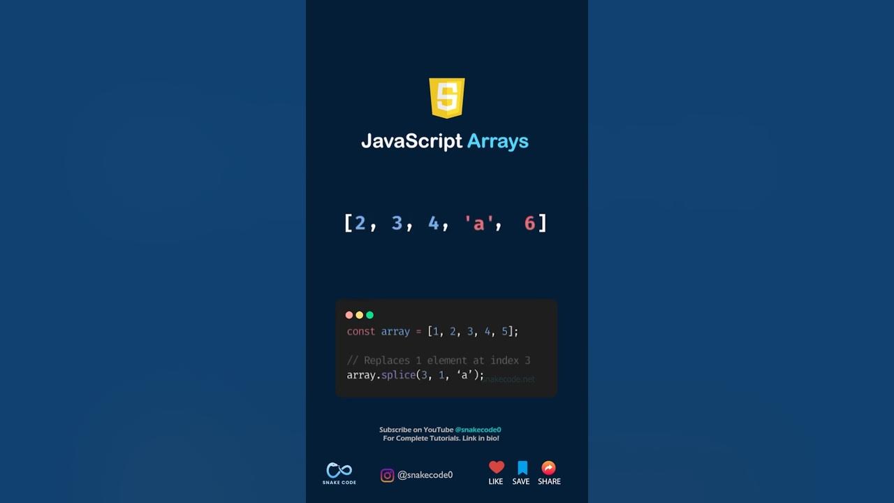 Javascript Arrays Javascript Javascripttutorial Js Codingtutorial