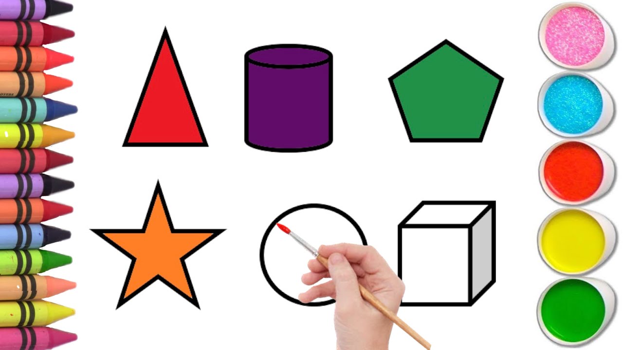 Preschool Learning Videos Let's Learn Geometric Shapes in English ...