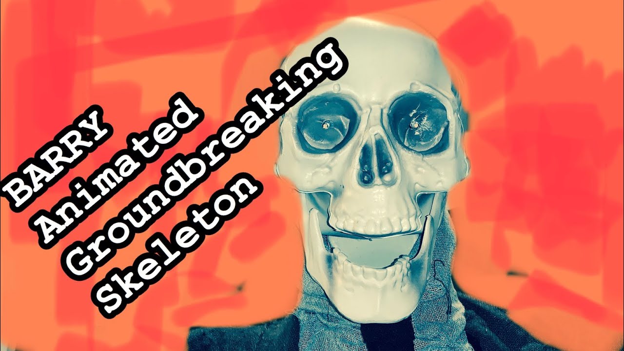 ANIMATED GROUNDBREAKING SKELETON “BARRY” (Grandin Road) | Halloween ...