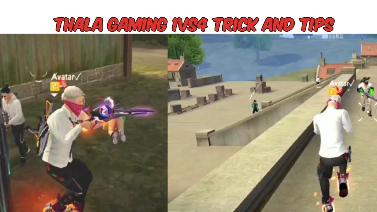 thala gaming 1vs4 and trick and tips - YouTube