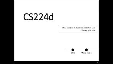 [DSBA] CS224d - YouTube