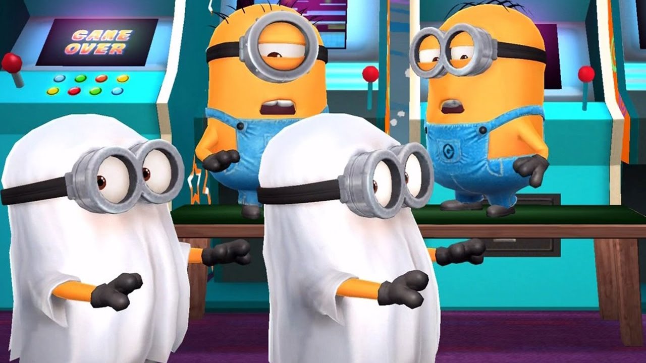 Despicable Me: Minion Rush - Ghost Arcade Scene - YouTube