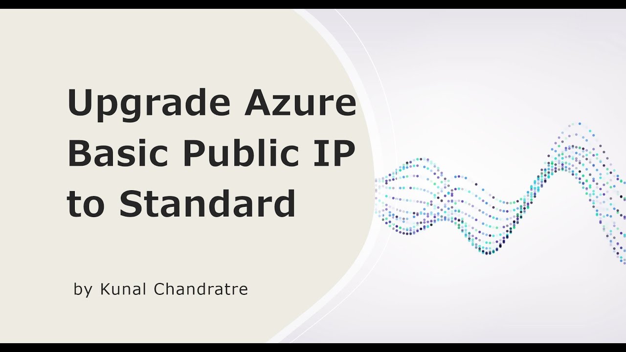 Upgrading a basic public IP address to standard sku - YouTube