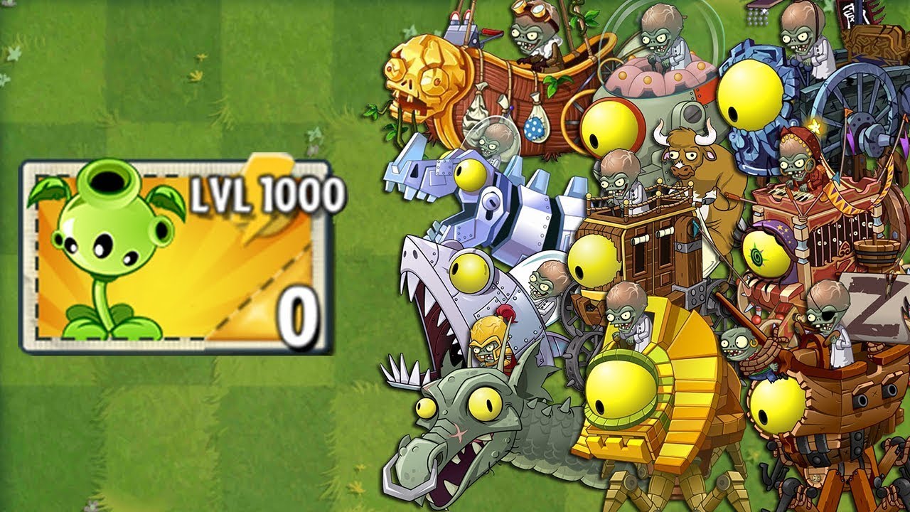 PvZ 2 Final Boss - PvZ 2 Every GREEN Plants Max Level Attack Pvz2 All ...