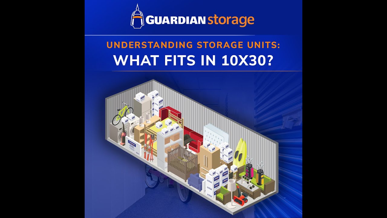 Unit Size Tour: 10 x 30 ft - Guardian Storage - YouTube