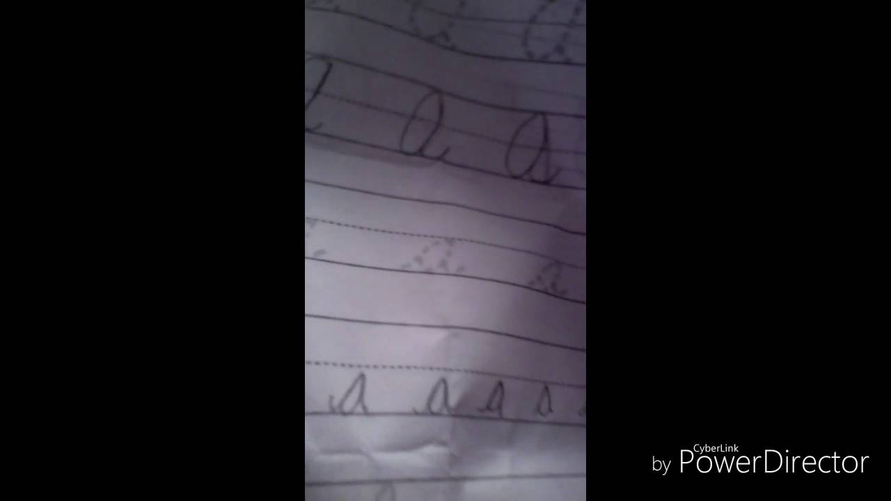 Gavin's terrible cursive handwriting - YouTube