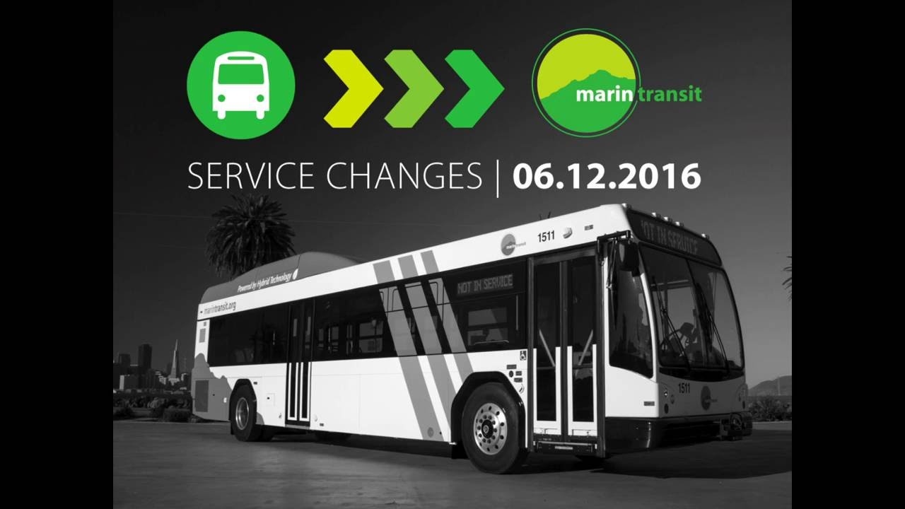 Marin Transit Service Changes - YouTube