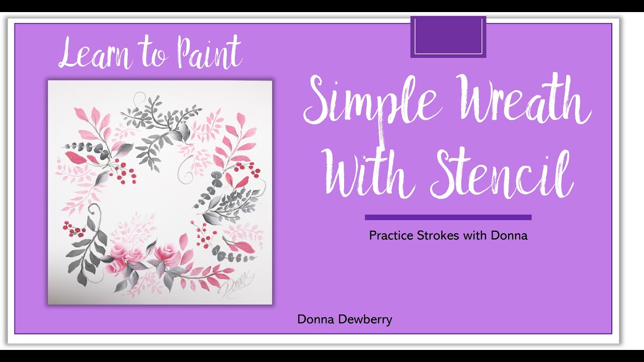 Learn to Paint One Stroke - Practice Strokes - Simple Wreath With ...
