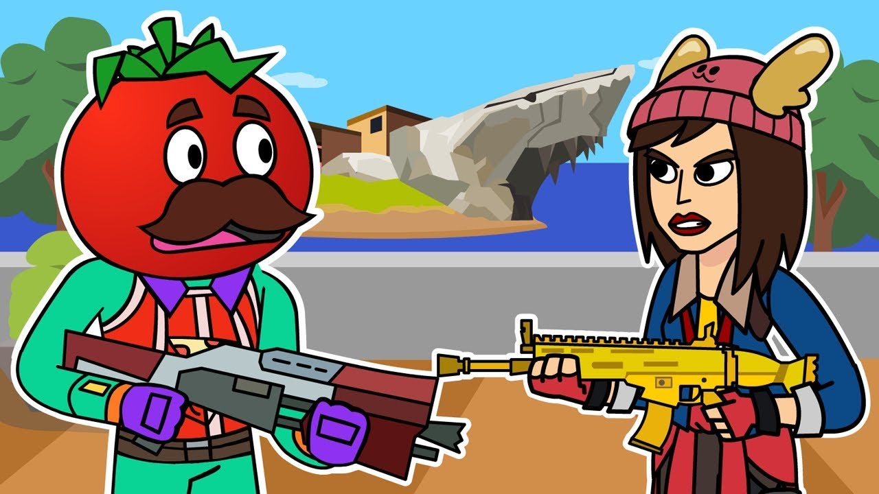 Tomato & Burger Visit Shark Island (Fortnite Animation) - YouTube