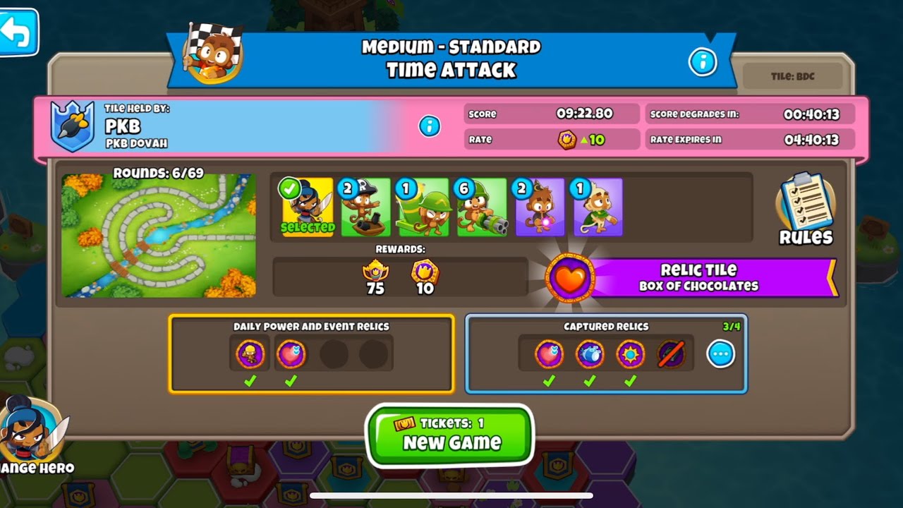 BTD6 TILE EVENT TOURNAMENT | PARK PATH | MeDIum - STANDARD | TIME ...