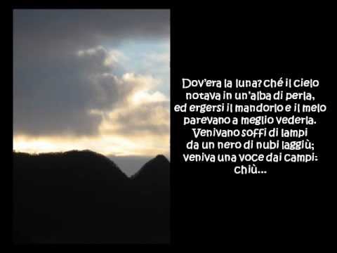 "L'assiuolo" di Giovanni Pascoli (lettura e rinvio all'analisi) - YouTube