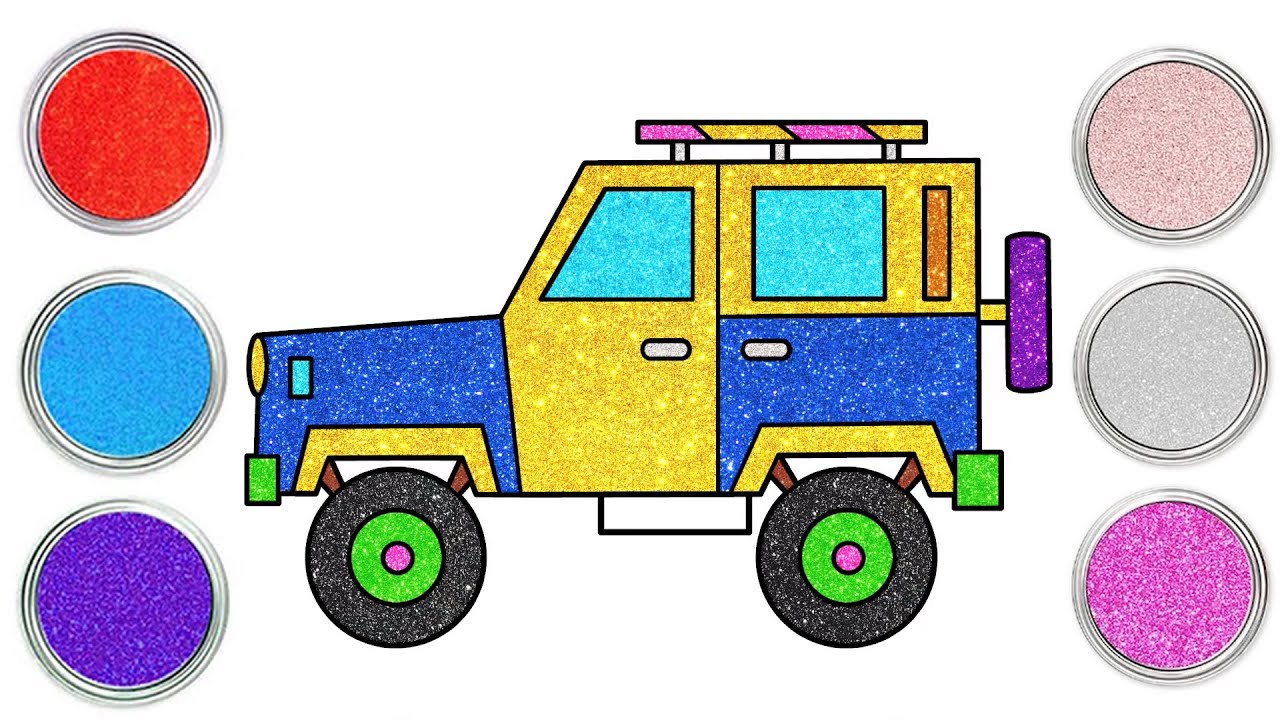 Easy Jeep Drawing | How To Draw A Jeep | जीप kaise banate hain | Step ...