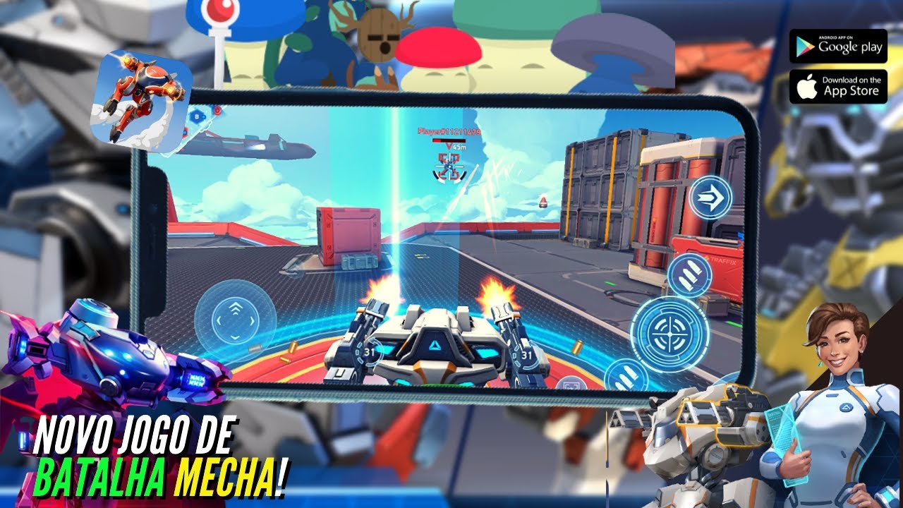 Novo Jogo Mobile de Robôs!! Um no Jogo de Mechas! Mech Arena: Robot ...