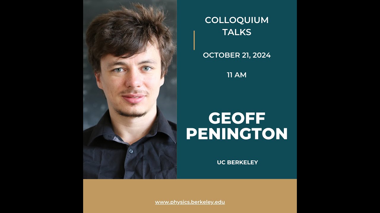 BHI Colloquium Talks | 10.21.2024 | Geoff Pennington (UC Berkeley ...