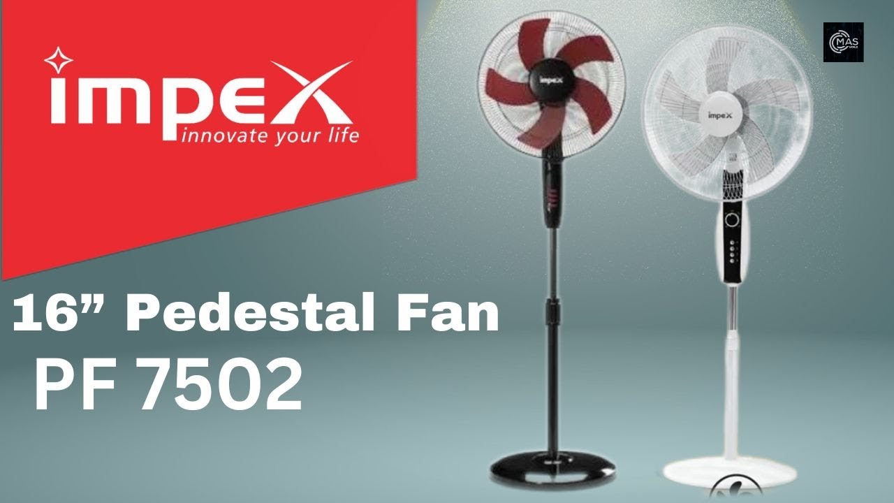 impex 16" Pedestal Fan PF 7502 fitting - YouTube