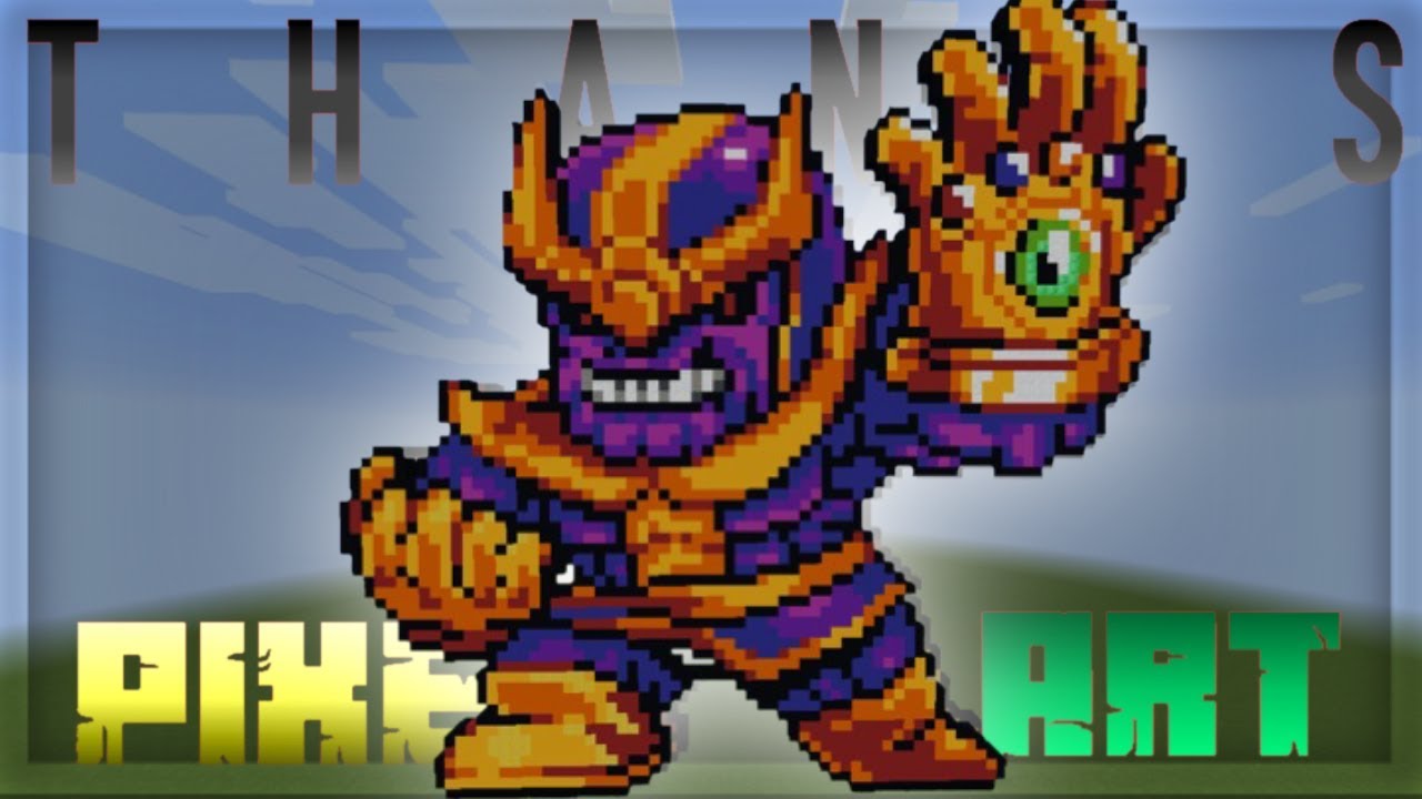 THANOS PIXEL ART SPEED BUILD - Minecraft - YouTube