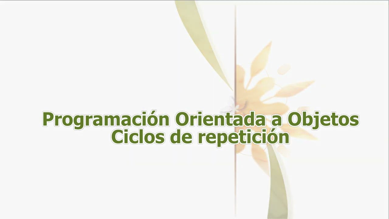 Programación orientada a objetos en Java. Ciclo de repetición. Sentencia while - YouTube