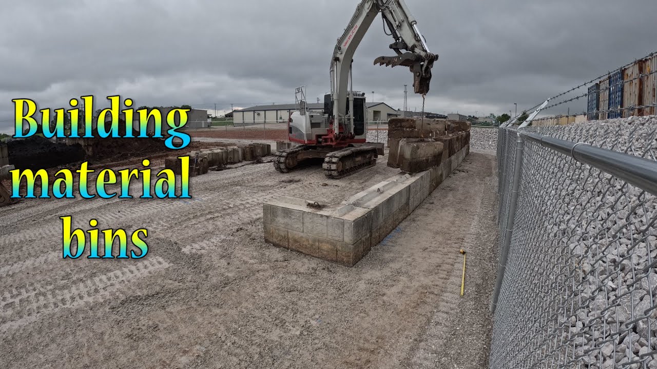 Building Material Bins With The Takeuchi 2150 - YouTube