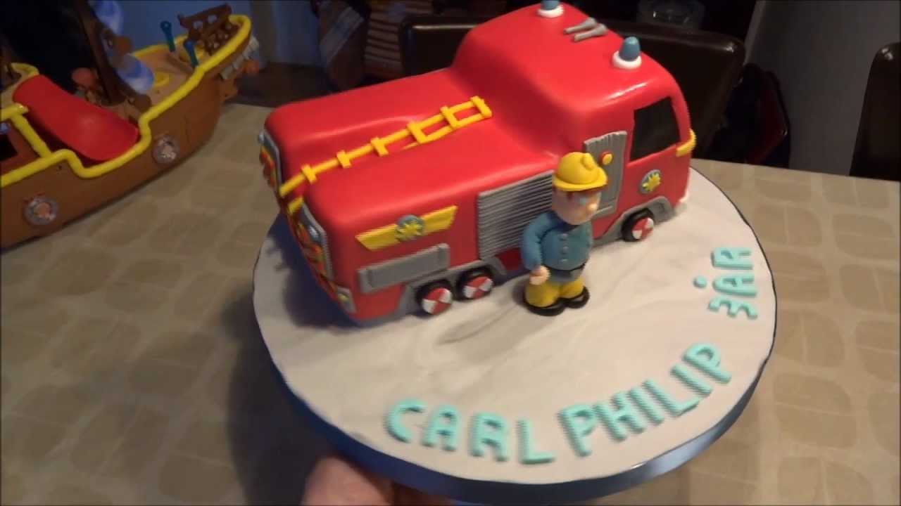 Fireman Sam cake - YouTube