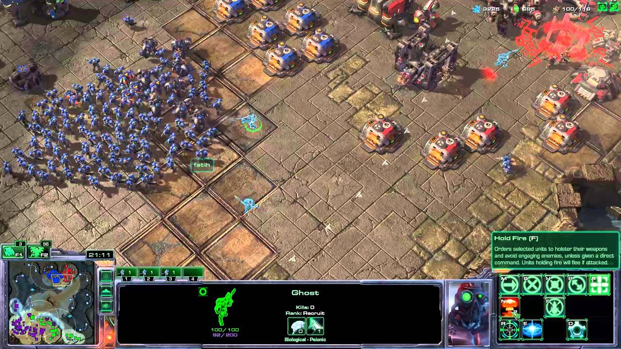 StarCraft II nuclear attack - YouTube