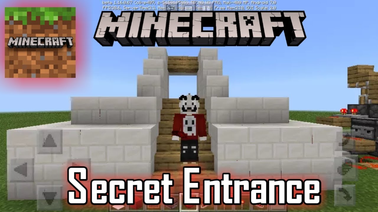 How to make a Secret Entrance in MINECRAFT - YouTube