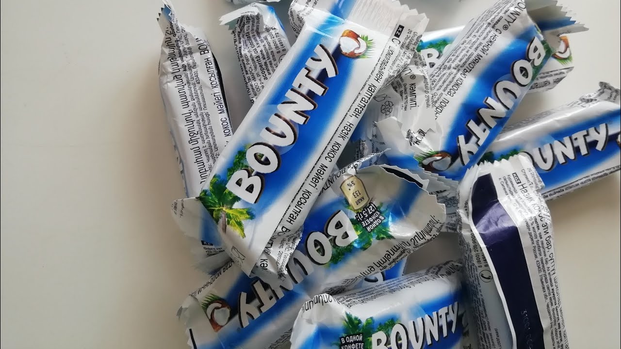 ASMR CANDY OPENING BOUNTY MINI - YouTube