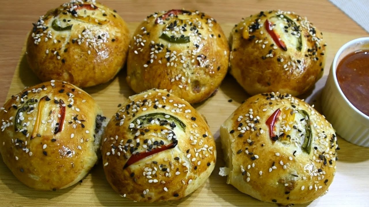 Chicken Buns Recipe | Stuffed Chicken Buns Recipe | Chicken Stuffed ...