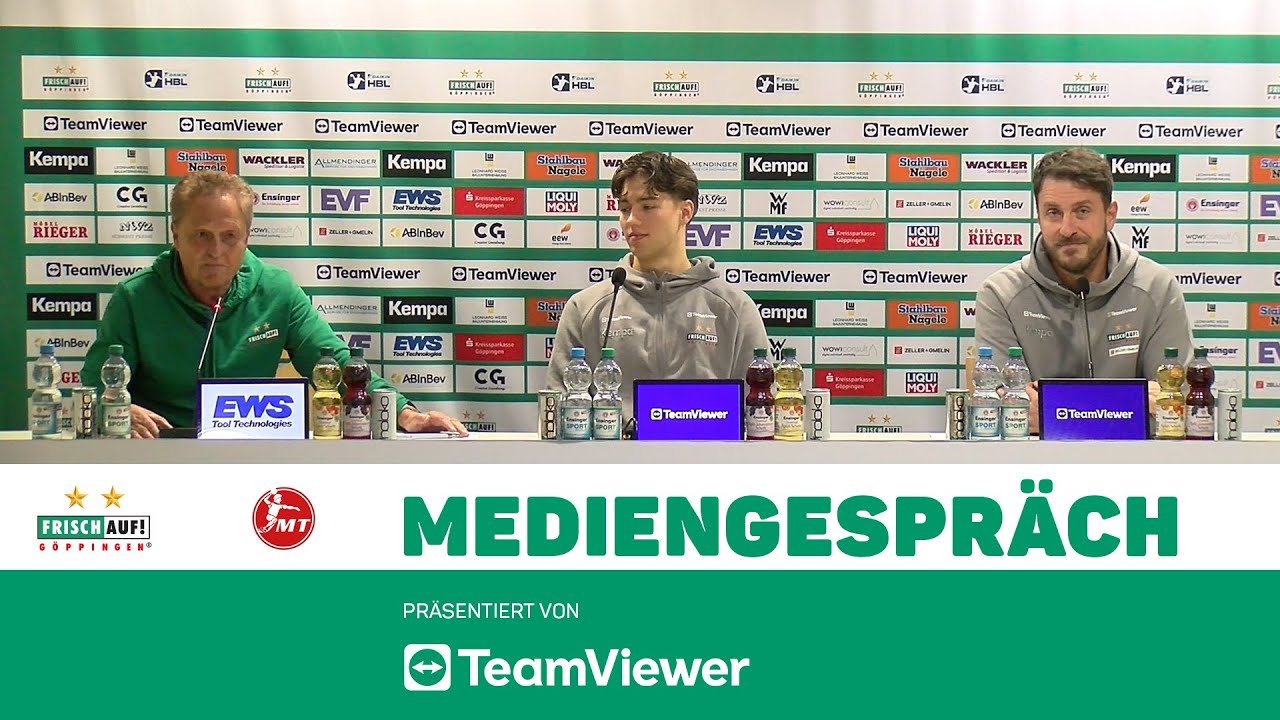 Mediengespräch vor FRISCH AUF! Göppingen - MT Melsungen. Präsentiert ...