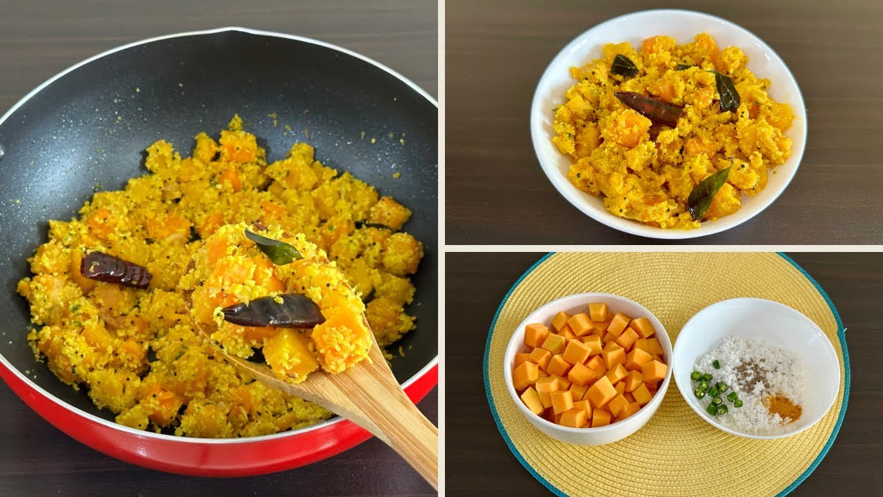 രുചിയൂറും മത്തങ്ങ തോരൻ / Mathanga Thoran / Pumpkin Stir Fry ...