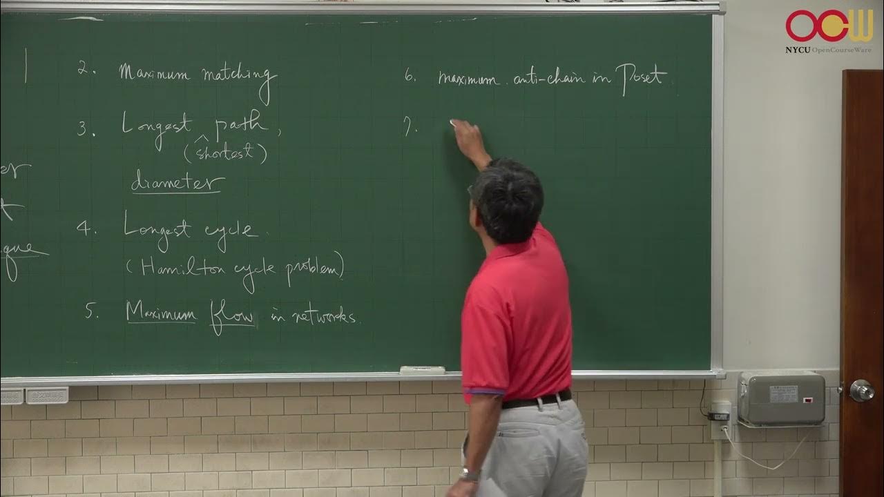 Lec27 組合學導論 組合最優化 1 Combinatorial Optimization 1 - YouTube