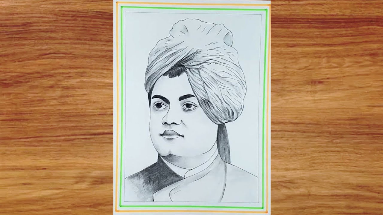 Swami Vivekananda drawing // Easy drawing // pencil sketch drawing step ...