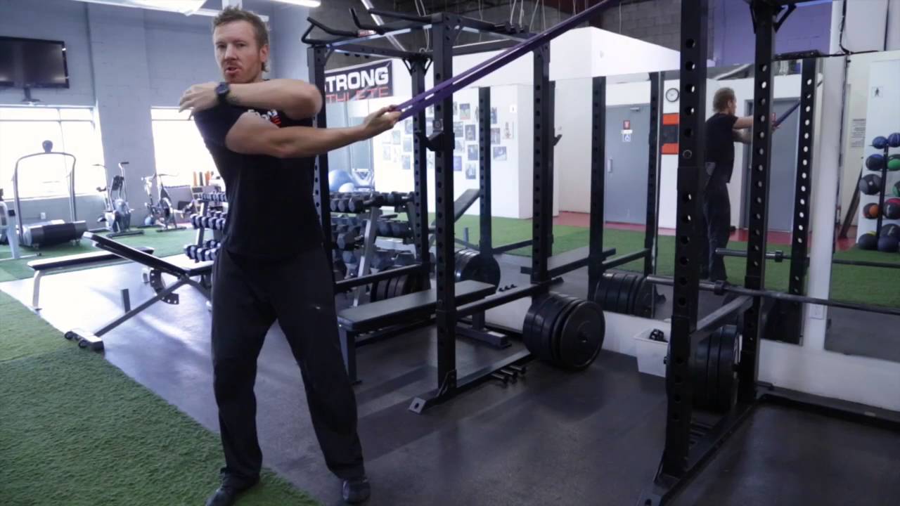 Band Rhomboid Stretch - YouTube