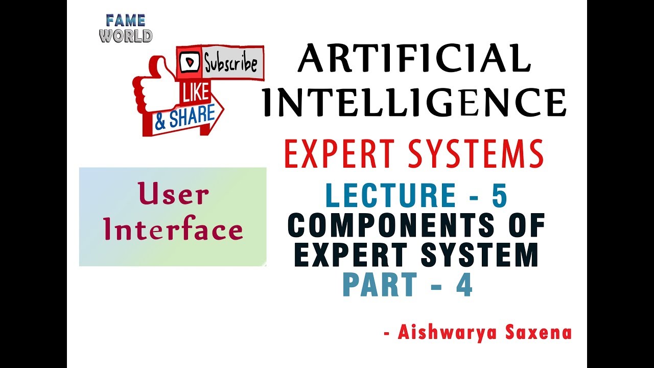 Expert System - Lecture 5- Components of experts system- Part 4 ...