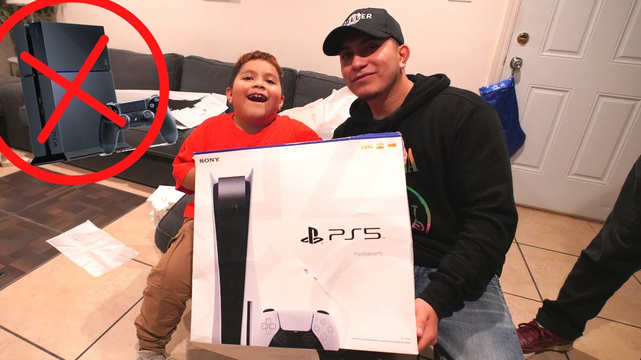 Destroying Kids PS4 & Surprising Him With NEW PS5! (GIVEAWAY) - YouTube