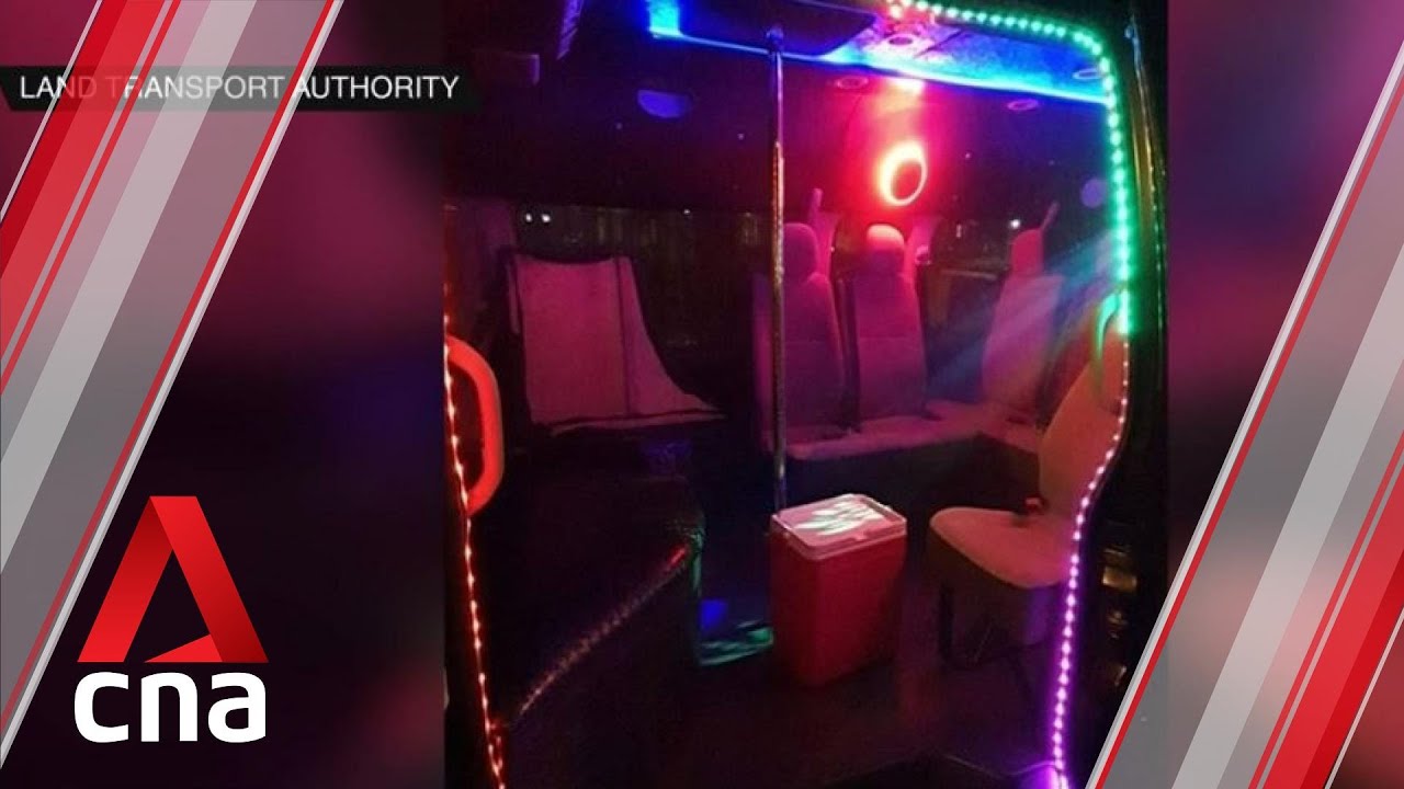 LTA impounds six illegally modified party buses - YouTube