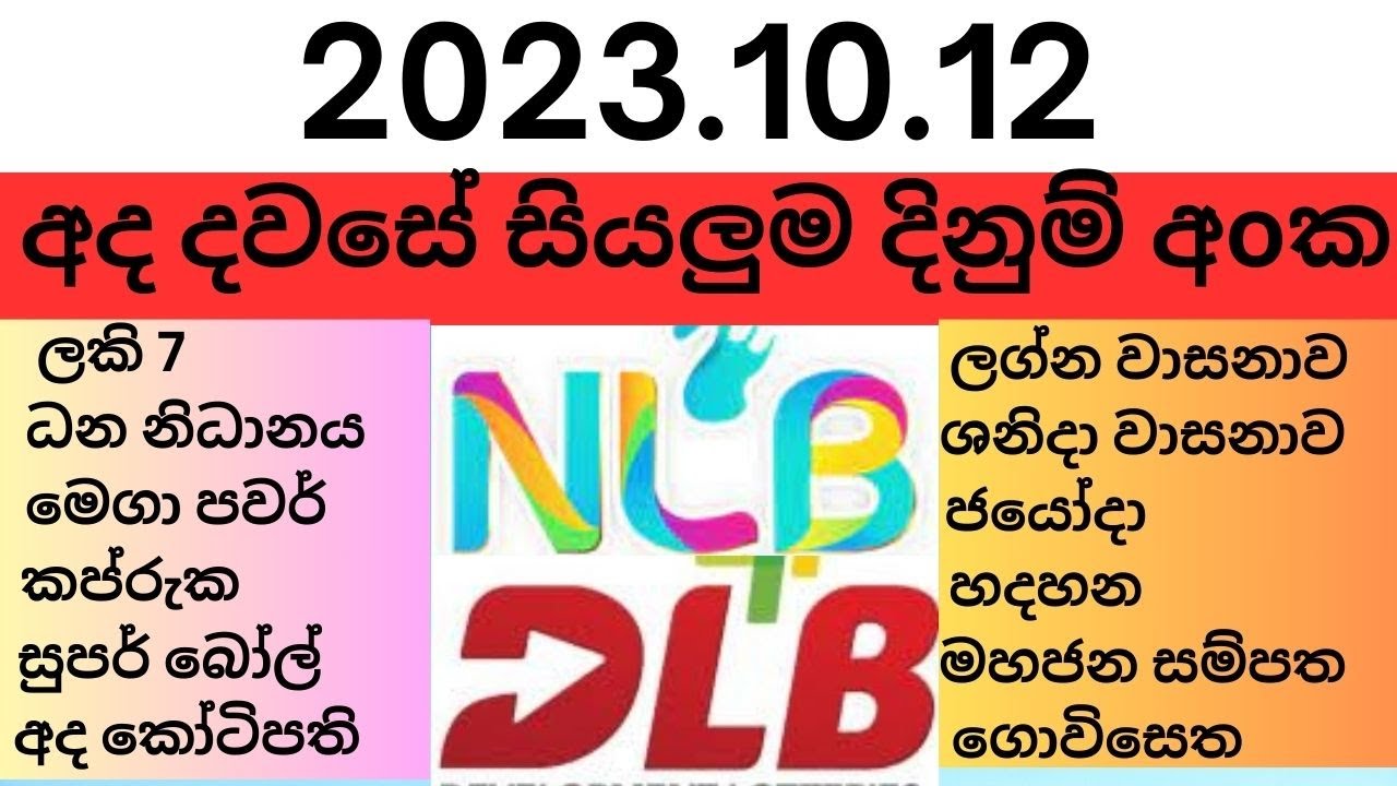Lotharai dinum adima today #2023.10.12 #dlb #nlb #Lotheraidinum #anka # ...