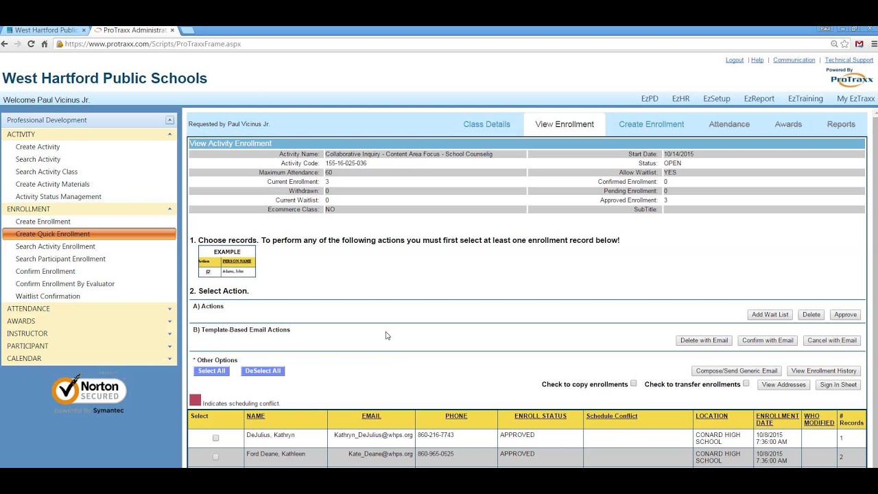 create enrollments in Protraxx - YouTube