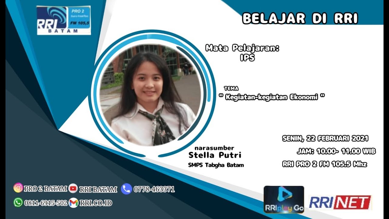BELAJAR DI RRI, PRO 2 RRI BATAM - YouTube