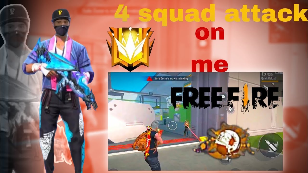 Headshot Mastery: Defeating 4 Squads in the Ultimate Free Fire Match! 😎 ...