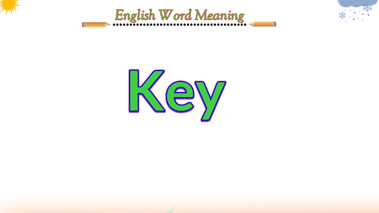 What is the full meaning of key | key meaning in english - YouTube